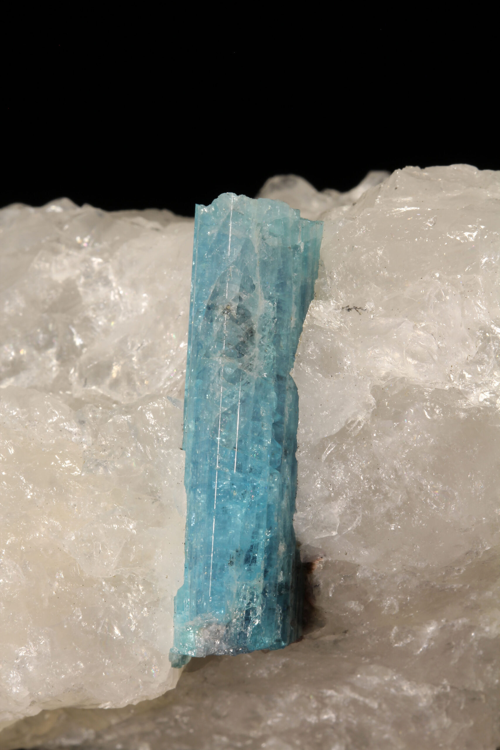 ELBAÍTA Bicolor no Quartzo, Variedade: CUPRÍFERA – (Turmalina Paraíba ...